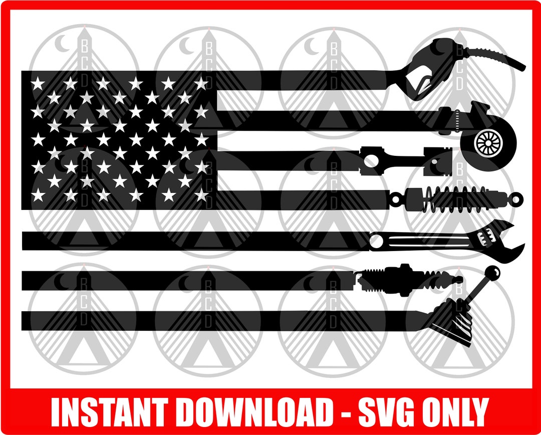 Mechanic SVG, Mechanic Flag SVG, Mechanic American Flag Svg, Cummin Svg ...