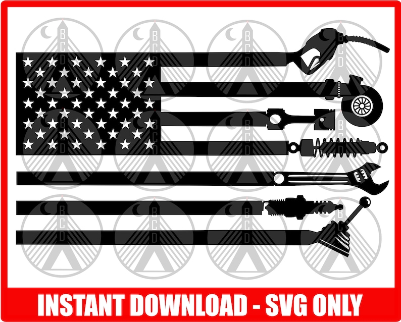 Mechanic SVG, Mechanic Flag SVG, Mechanic American Flag Svg, Cummin Svg ...