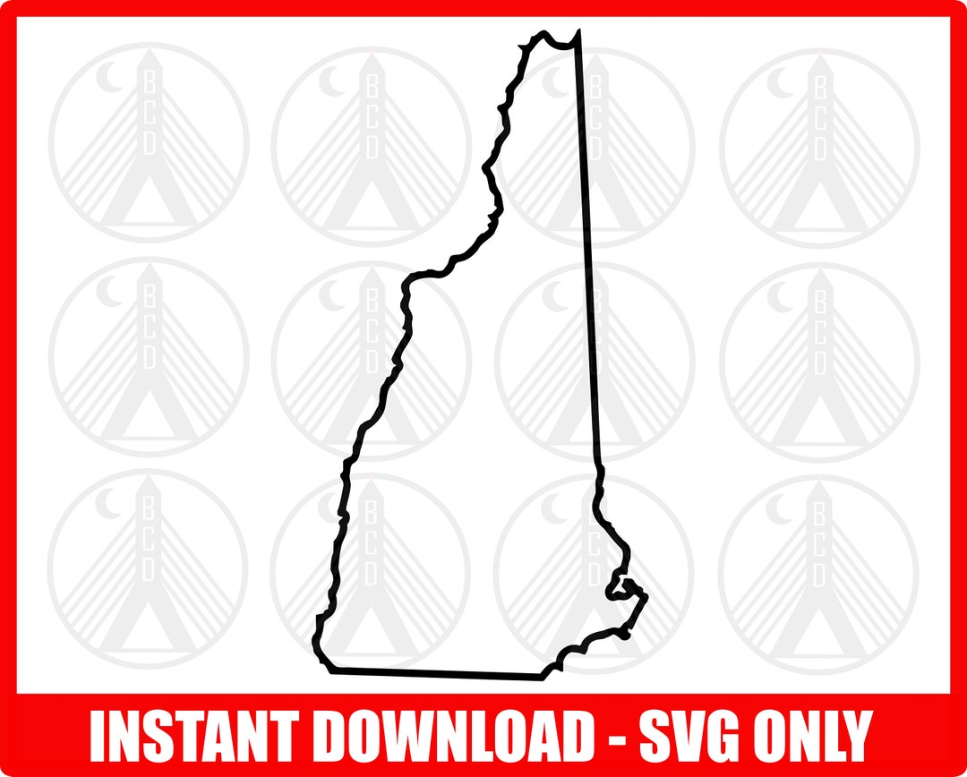 New Hampshire State SVG, New Hampshire Outline Svg, New Hampshire ...