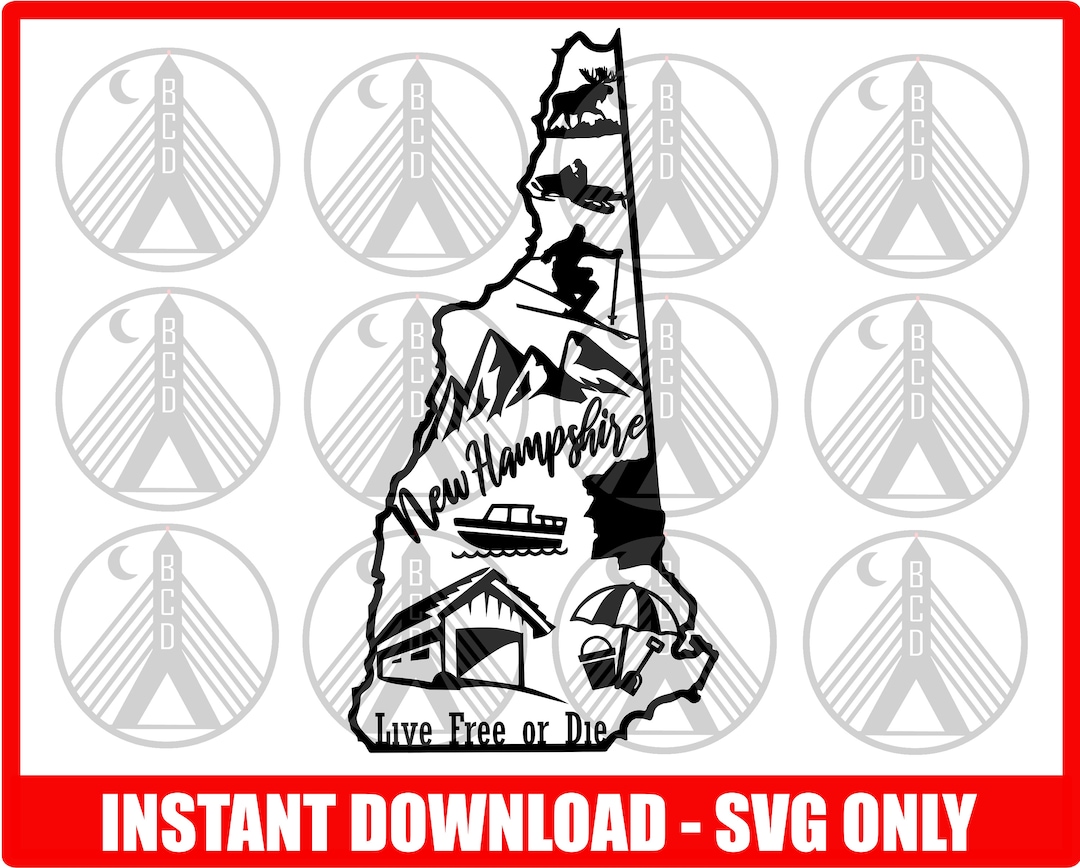 New Hampshire SVG, NH Svg, New Hampshire State Svg, New Hampshire ...