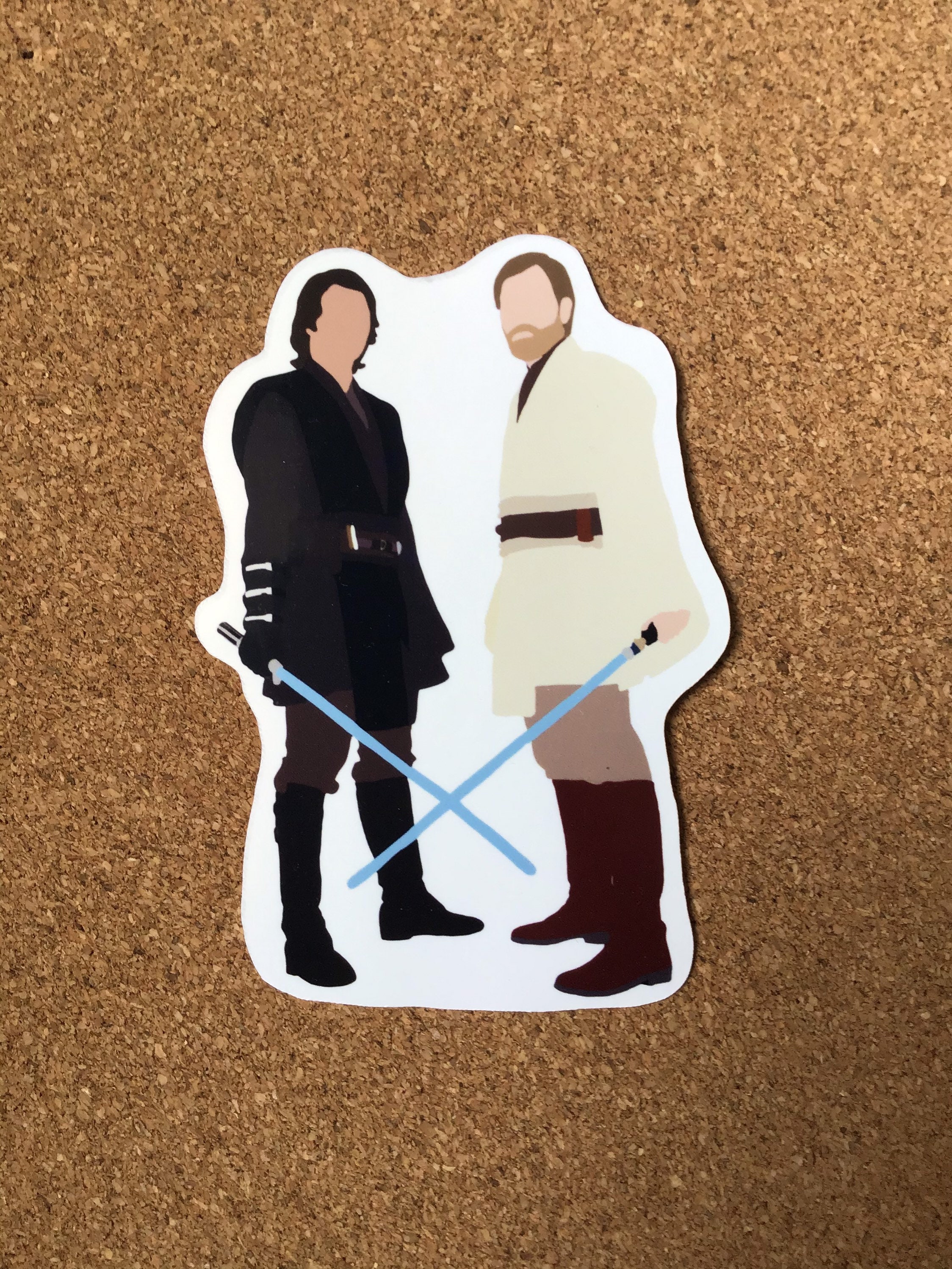 Star Wars Anakin and Obi Wan Sticker - Etsy