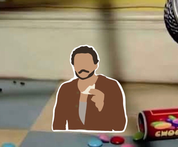 Pedro Pascal Eating Sandwich Sticker/pedro Pascal Sticker - Etsy