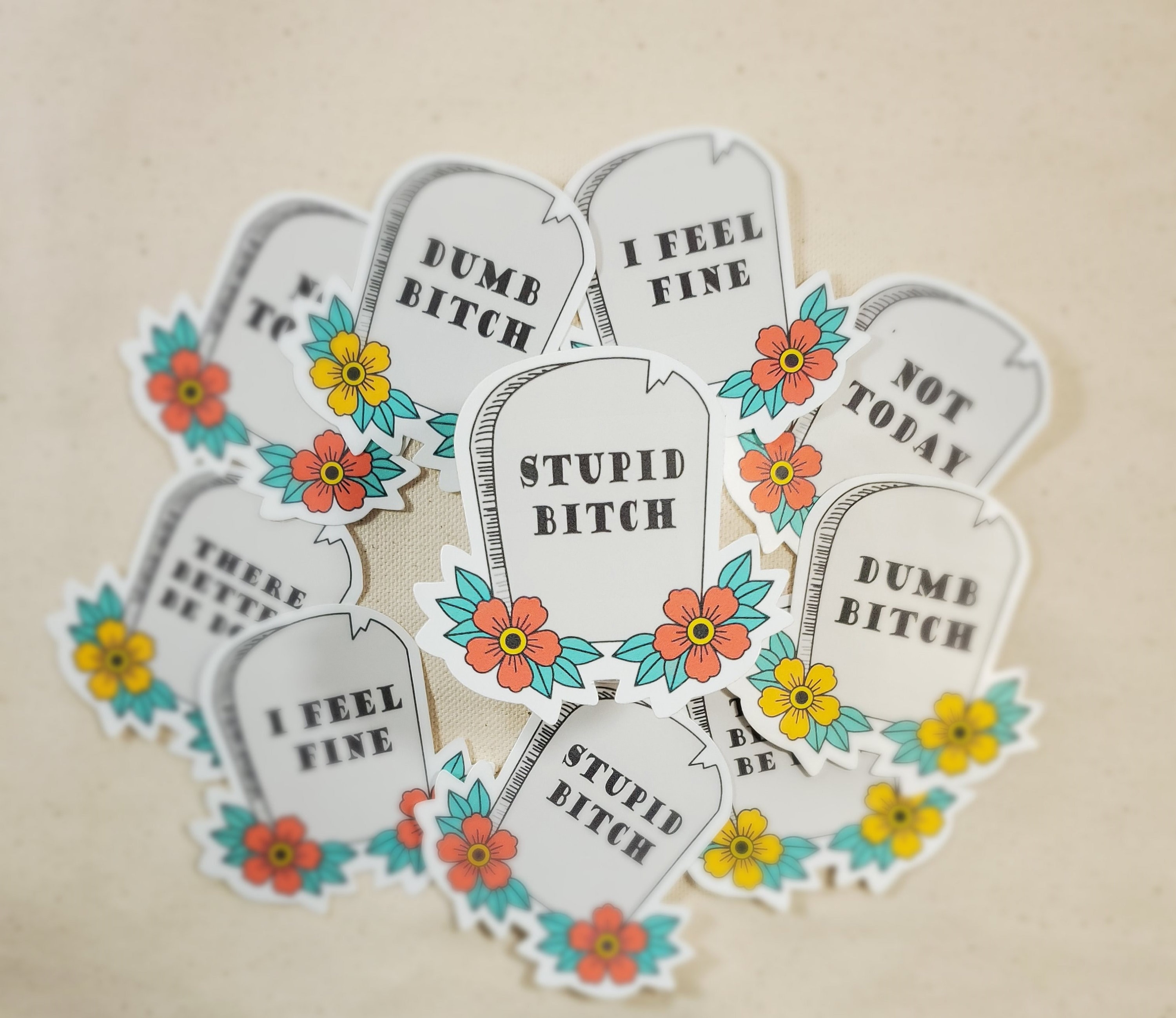 Tombstone Sticker Vinyl Sticker Tombstones Stickers - Etsy