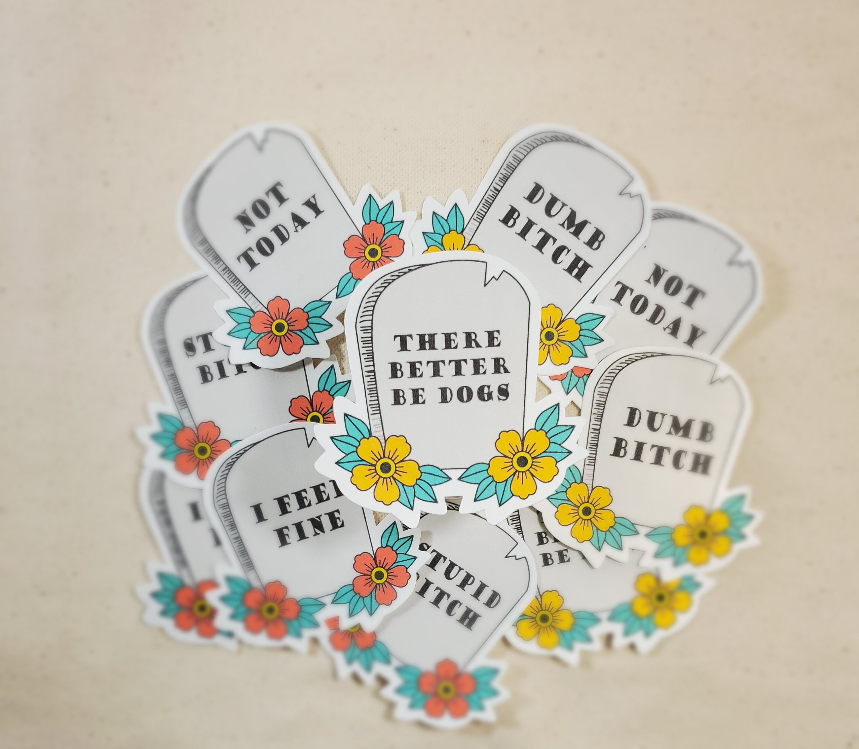 Tombstone Sticker Vinyl Sticker Tombstones Stickers - Etsy