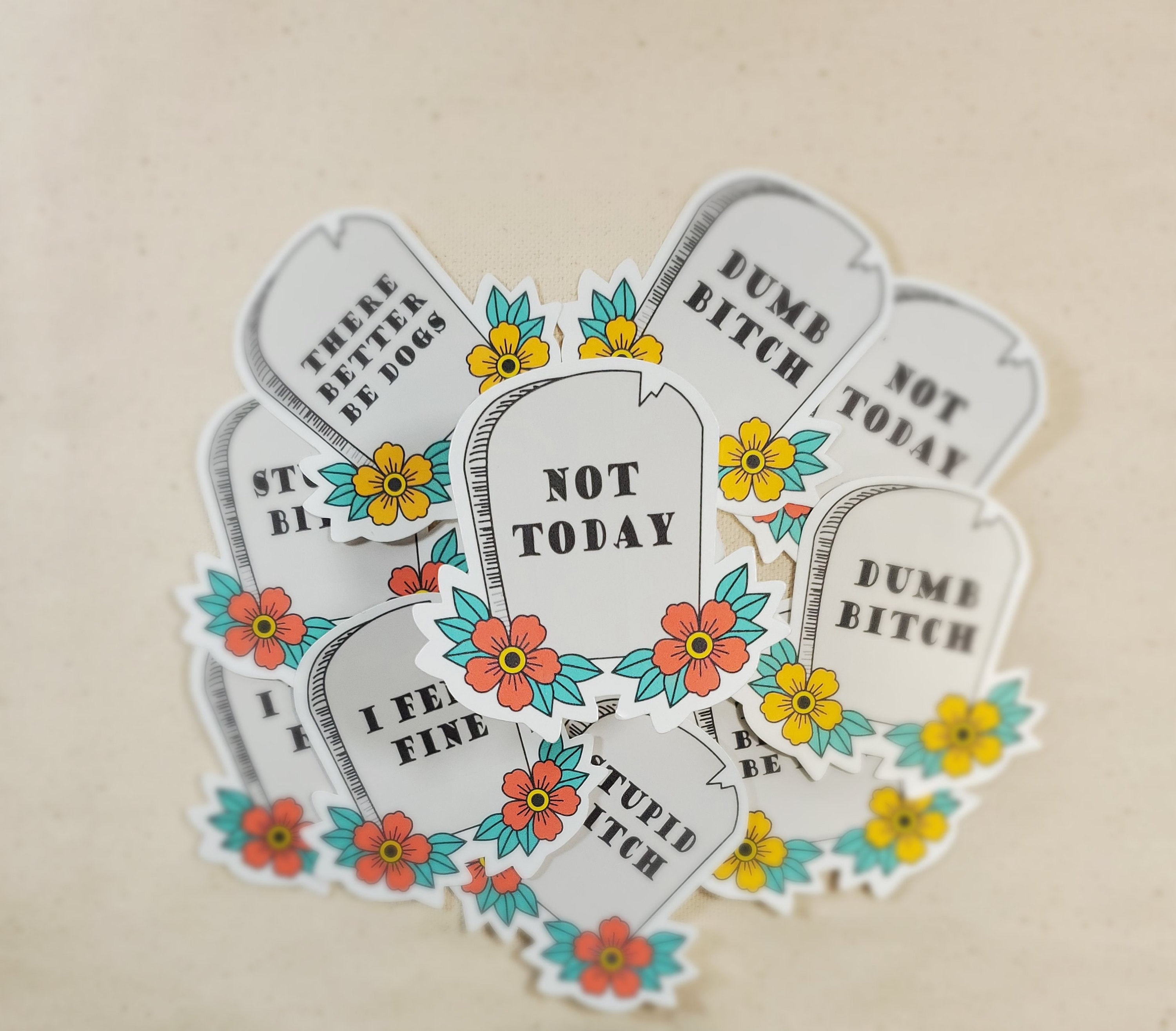 Tombstone Sticker Vinyl Sticker Tombstones Stickers - Etsy