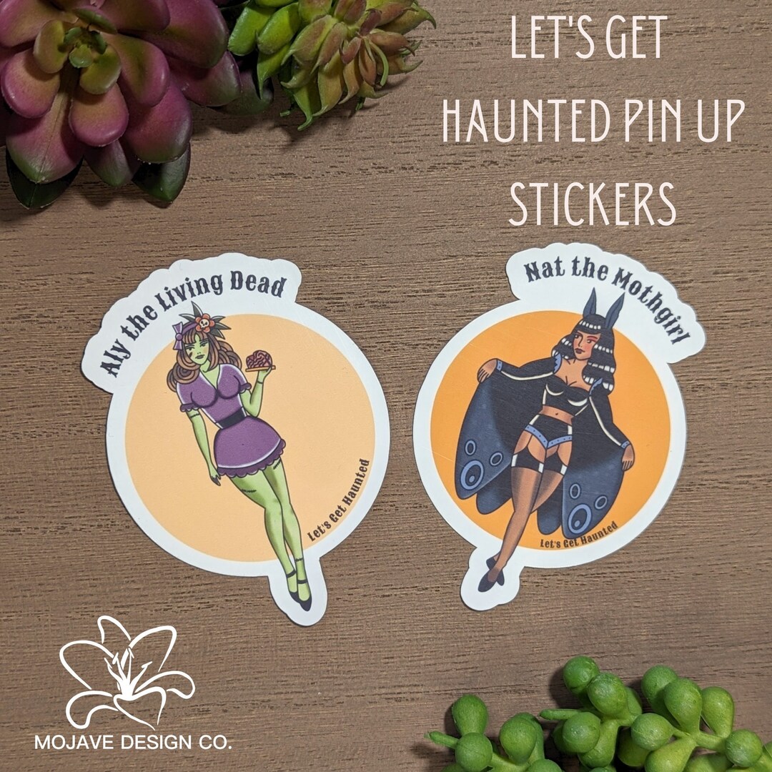 Lets Get Haunted Pin up Sticker | LGH Pin up Sticker | LGH | Lets Get Haunted | LGH Sticker Set ...
