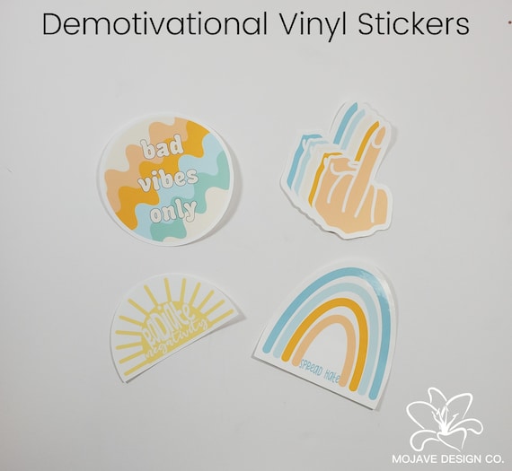 Demotivational Sticker Vinyl Sticker VSCO Stickers | Etsy
