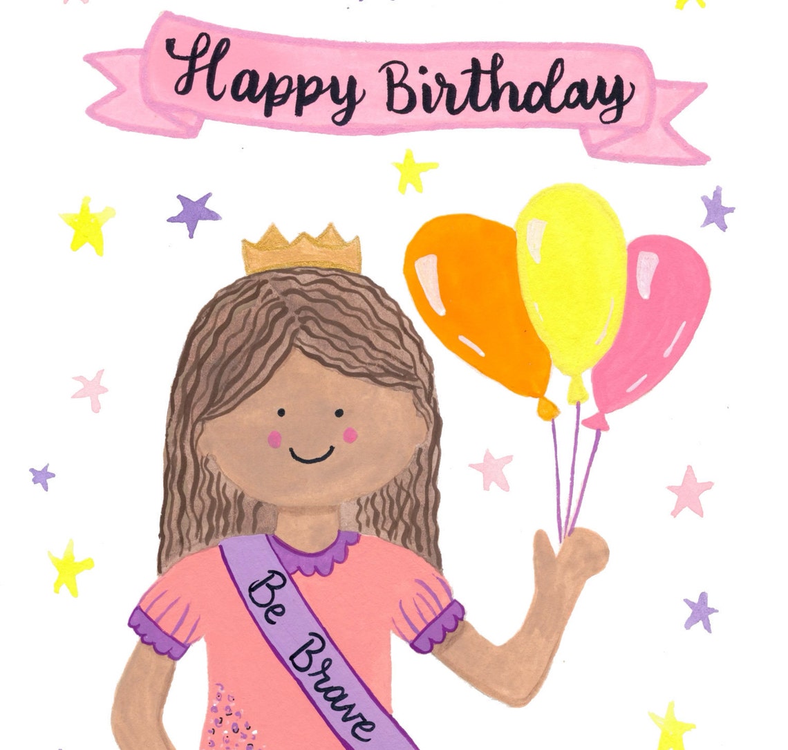 Printable Birthday Cards for girls | Etsy