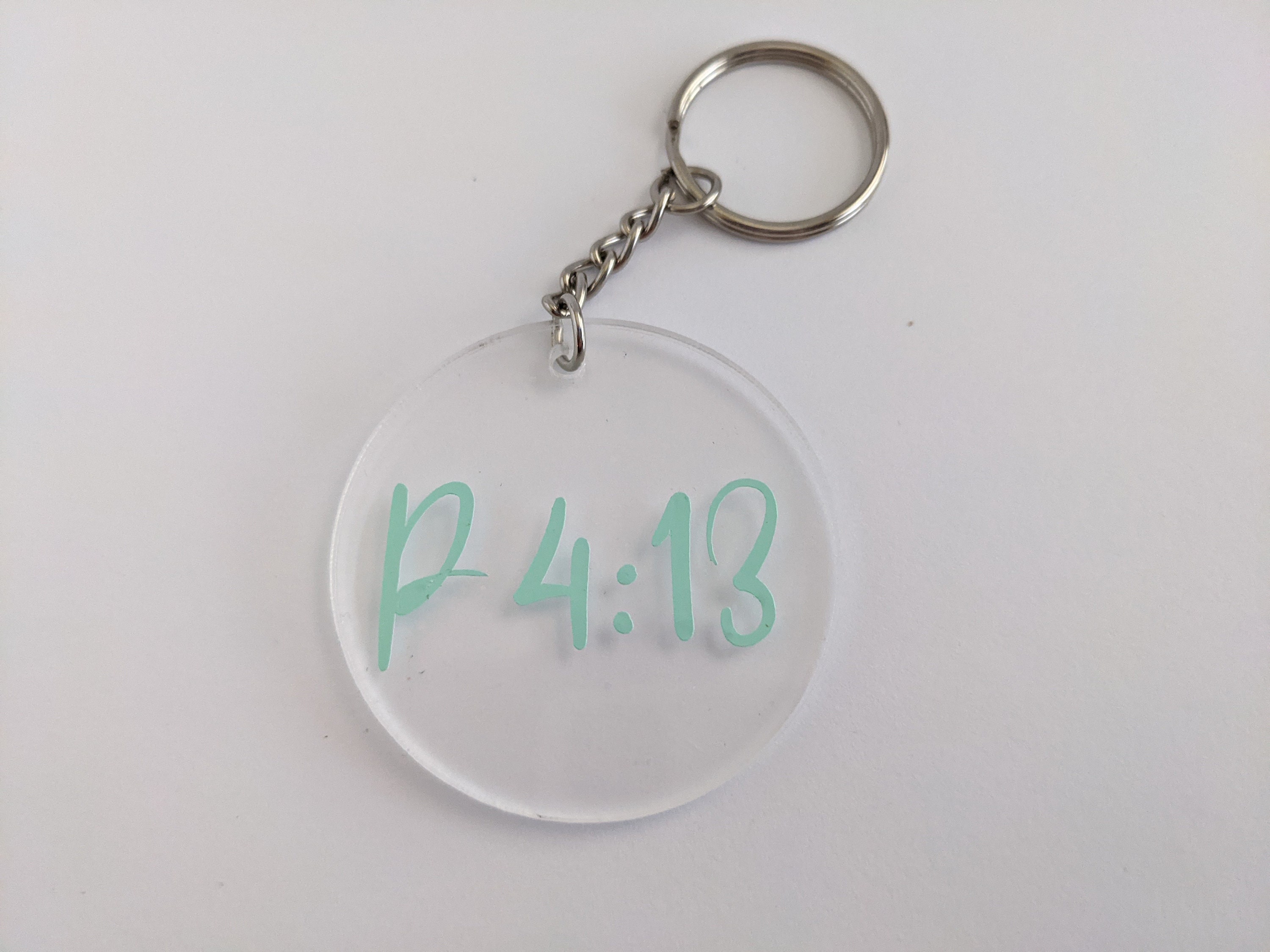 CUSTOMIZED Clear Acrylic Keychains Circle Vinyl Keychain | Etsy