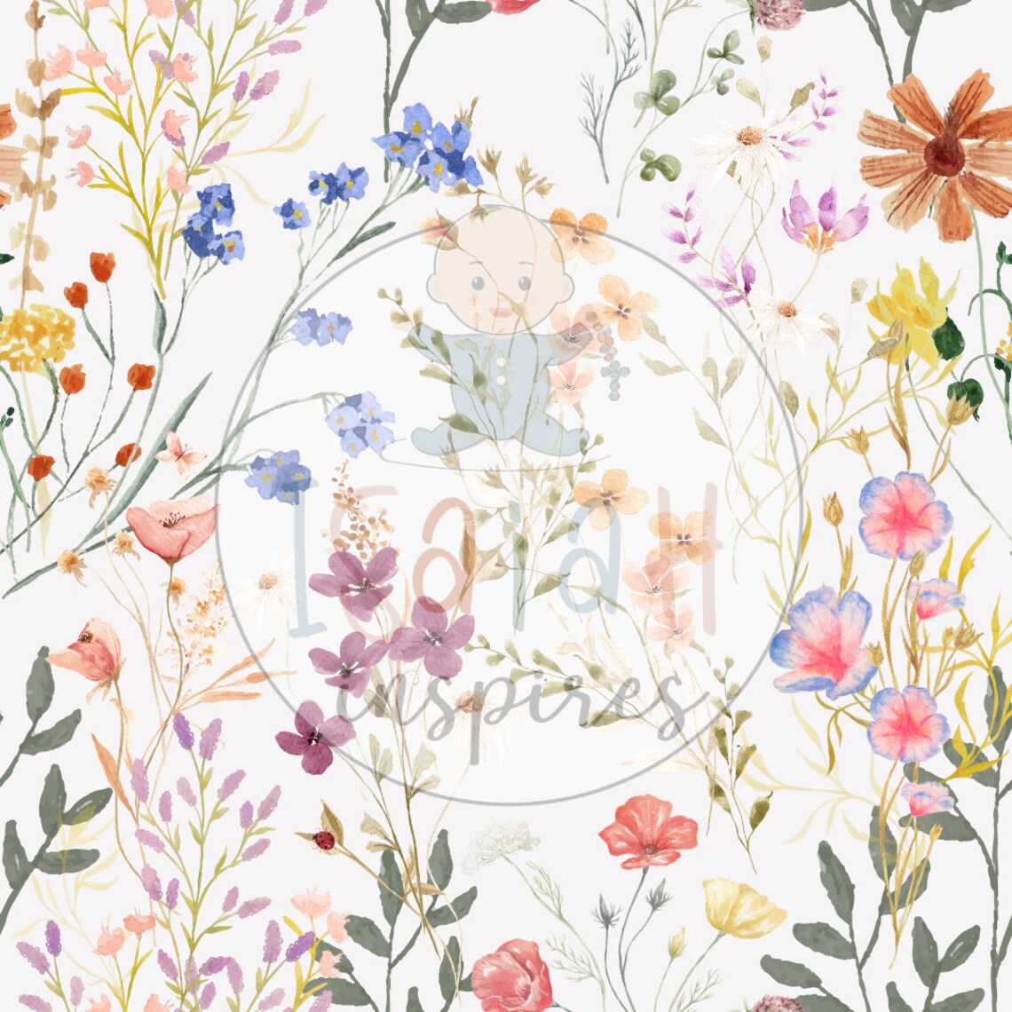 Wildflowers Seamless File - Etsy