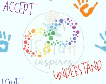 Autism Awareness Seamless File, Neurodiversity Print, Autism Infinity ...