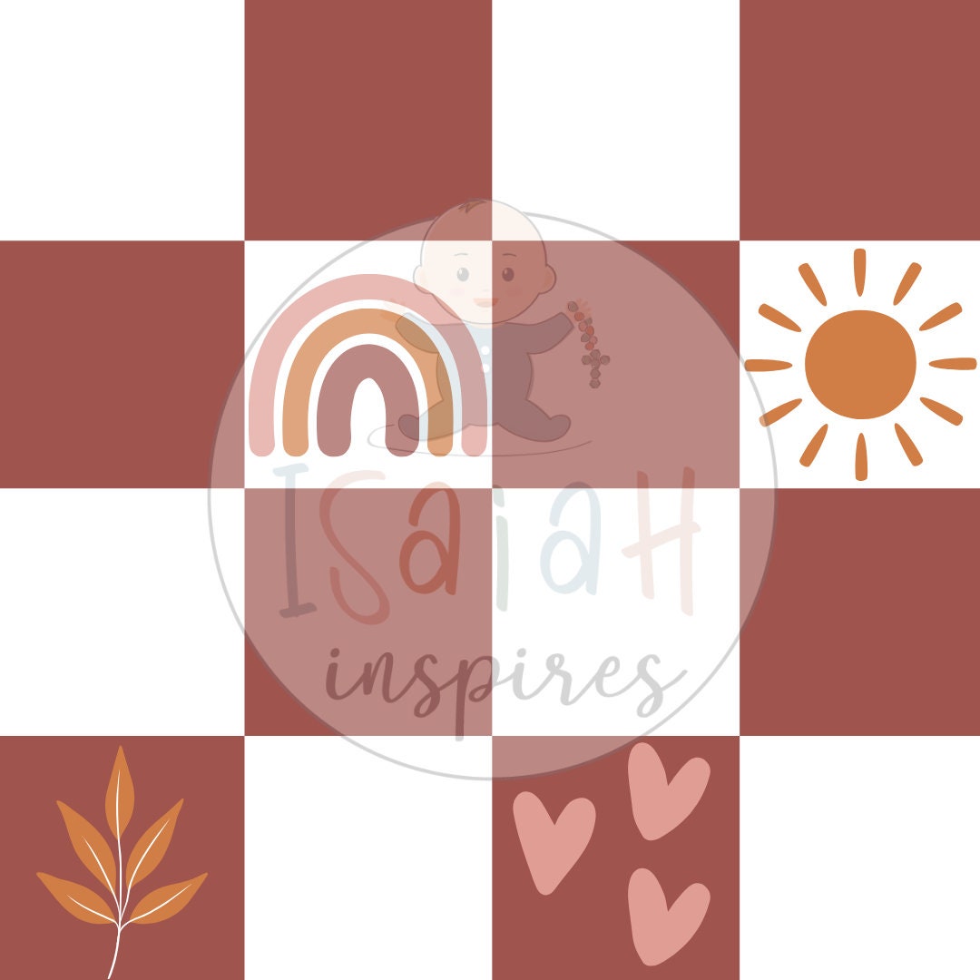 Boho Checkered Seamless File - Etsy