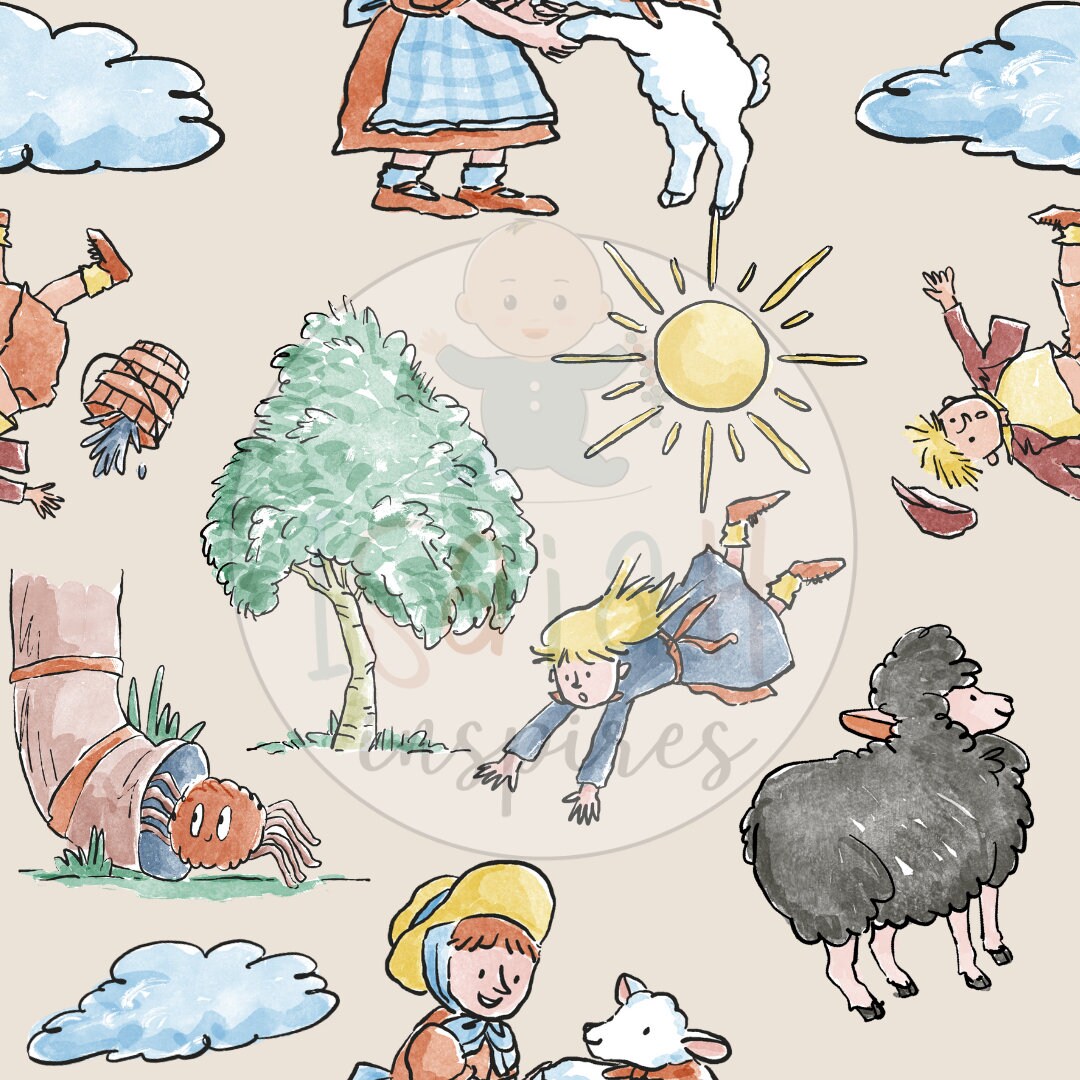 Nursery Rhymes Seamless File - Etsy