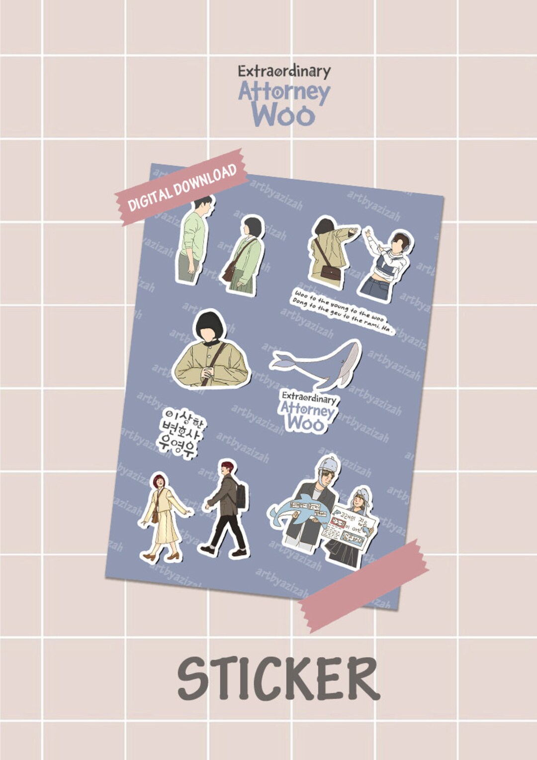 Extraordinary Attorney Woo K-drama Printable Stickers - Etsy