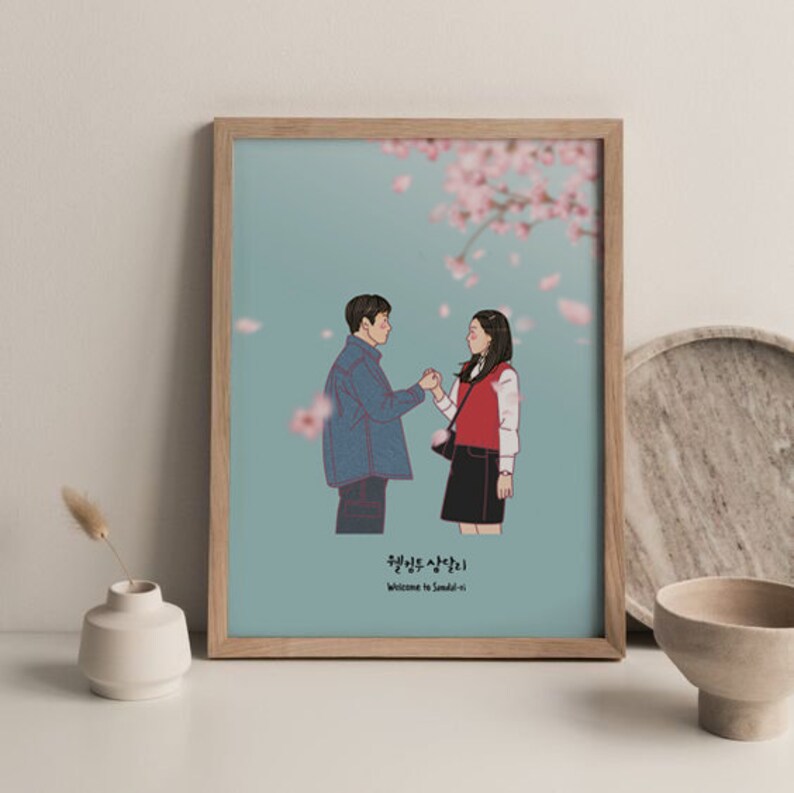 K-drama Welcome to Samdal-ri Printable Illustration - Etsy