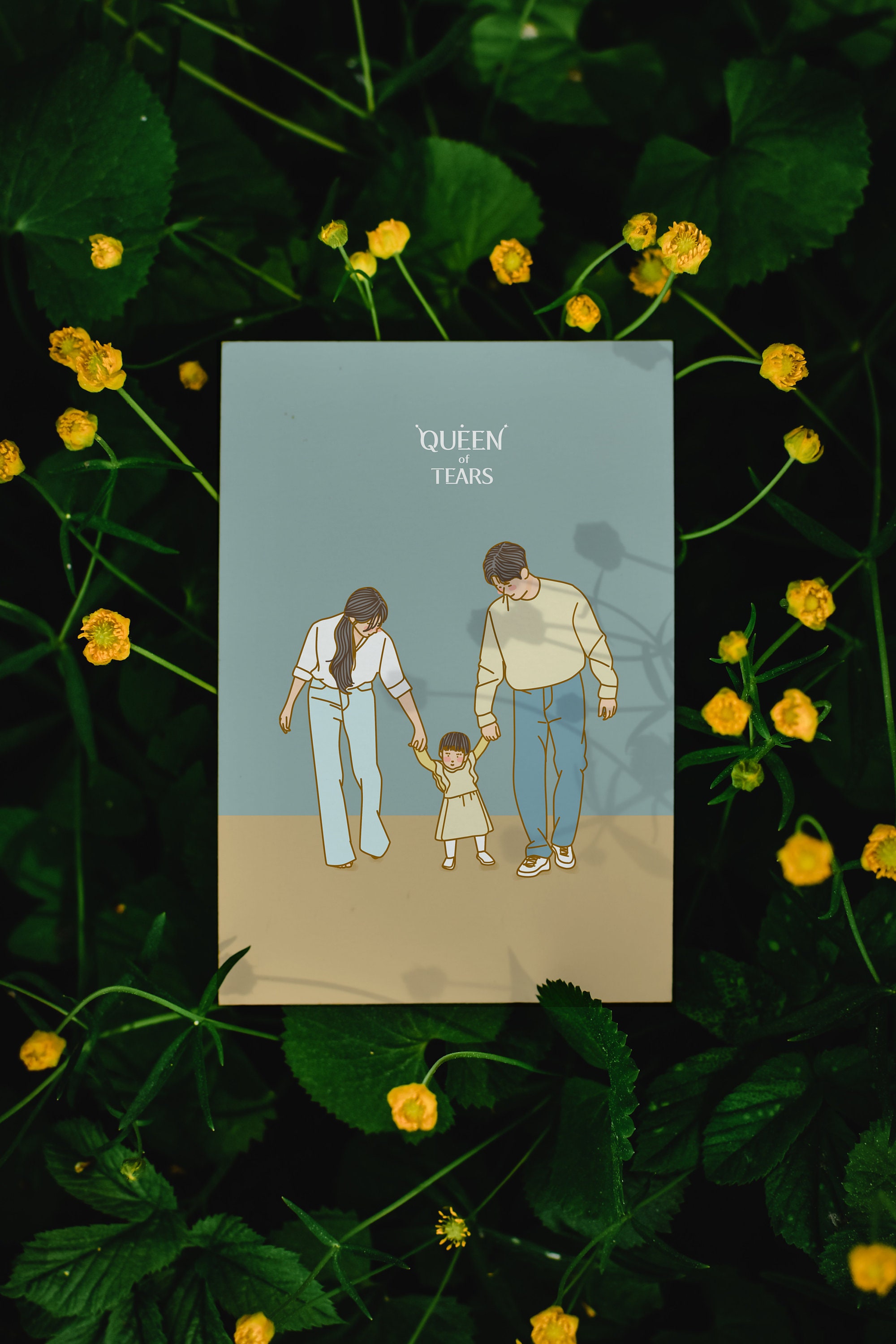 K-drama Queen of Tears Printable Illustration Digital Download - Etsy