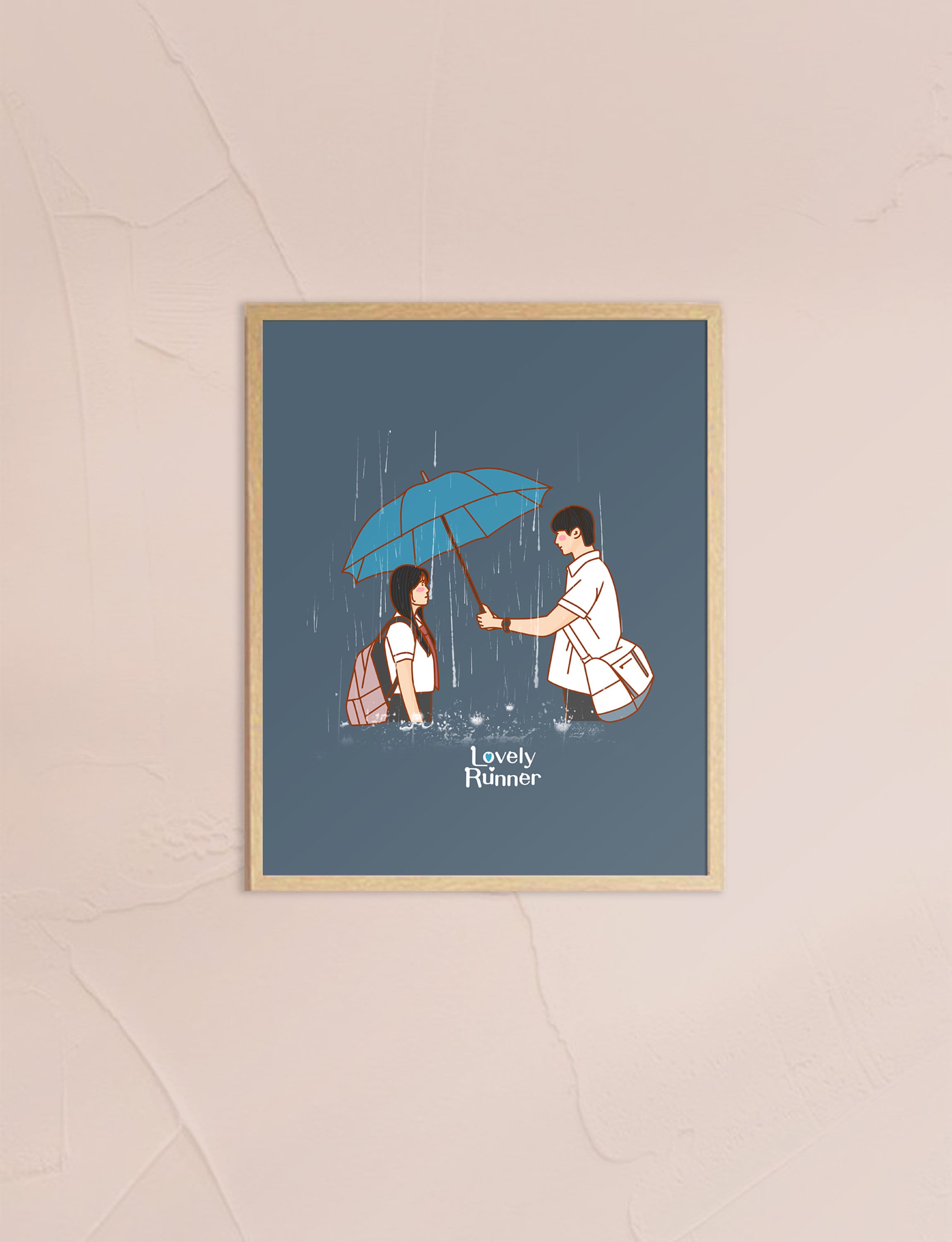K-drama Lovely Runner Printable Illustration Digital Download - Etsy