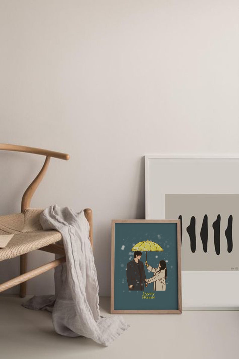 K-drama Lovely Runner Printable Illustration Digital Download - Etsy