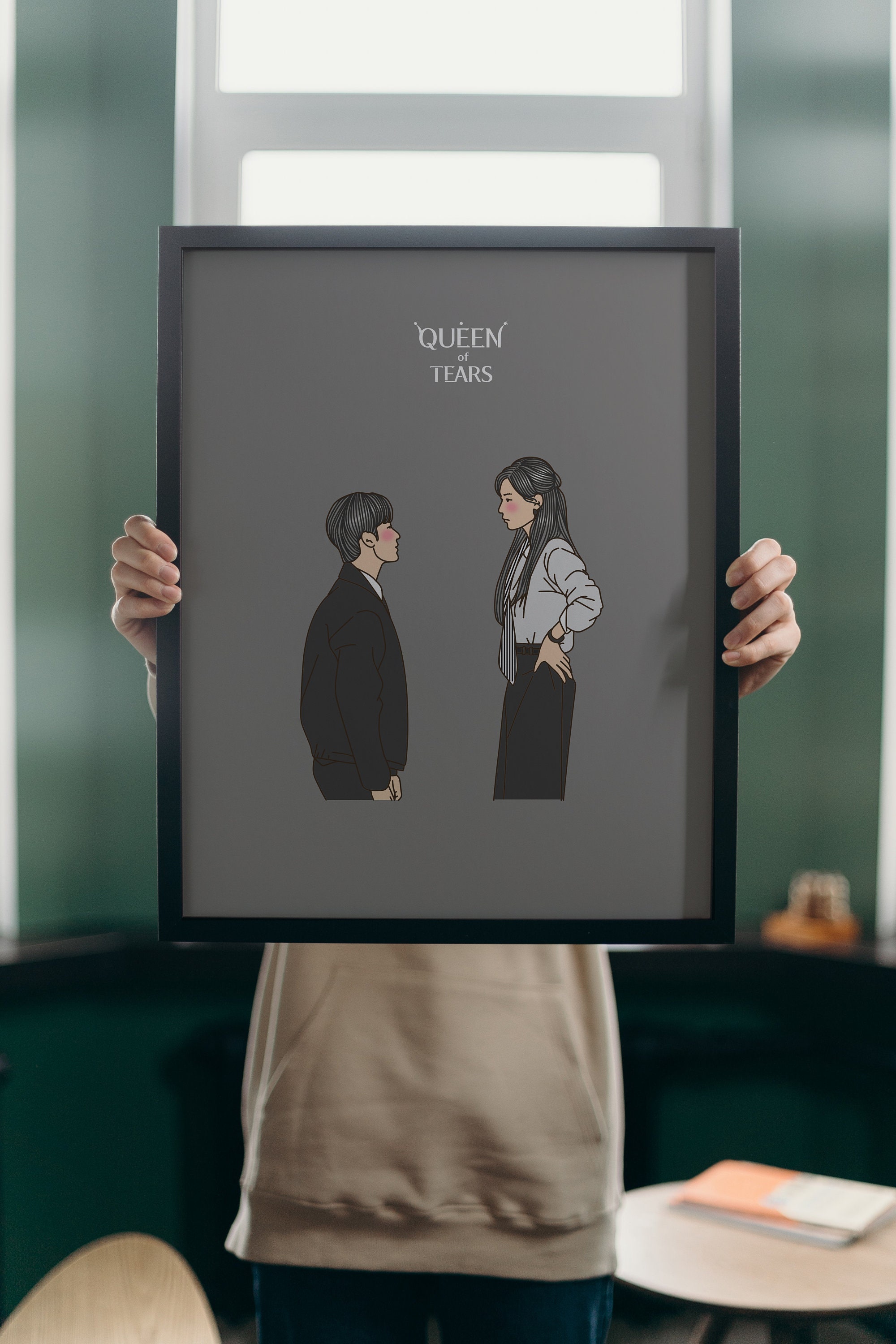 K-drama Queen of Tears Printable Illustration Digital Download - Etsy
