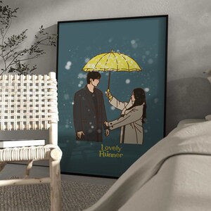 K-drama Lovely Runner Printable Illustration Digital Download - Etsy