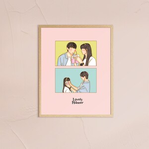K-drama Lovely Runner Printable Illustration Digital Download - Etsy