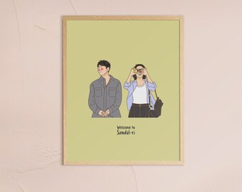 K-drama Welcome to Samdal-ri Printable Illustration - Etsy