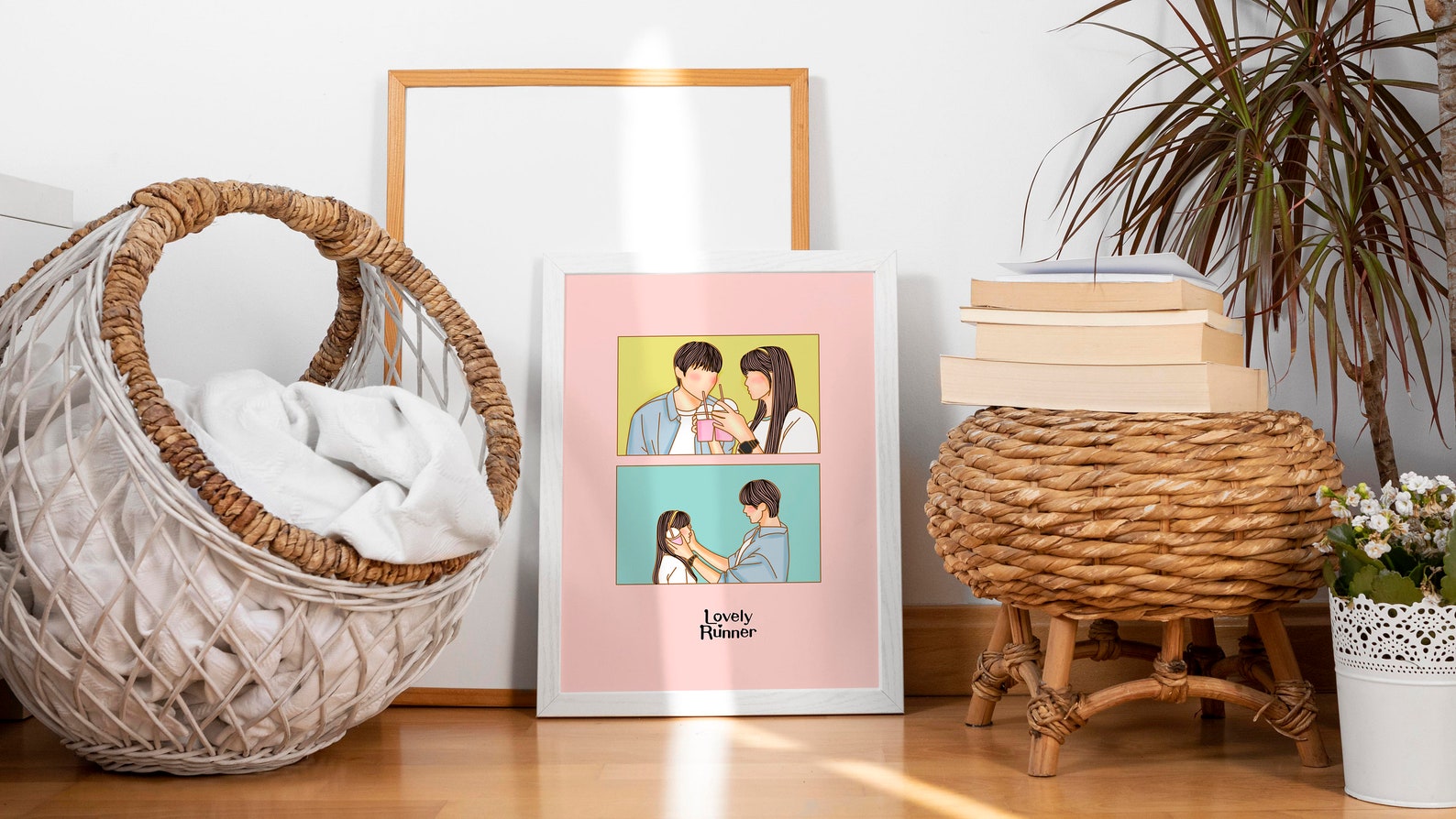 K-drama Lovely Runner Printable Illustration Digital Download - Etsy