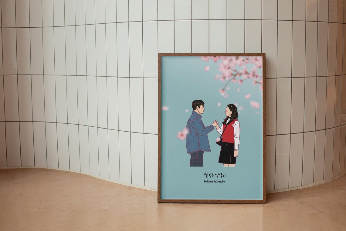 K-drama Welcome to Samdal-ri Printable Illustration - Etsy