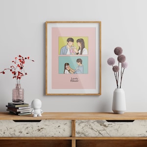 K-drama Lovely Runner Printable Illustration Digital Download - Etsy