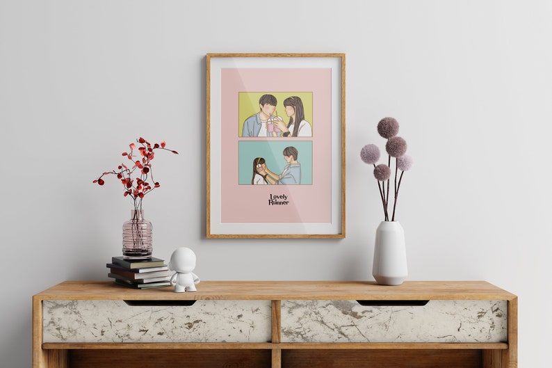 K-drama Lovely Runner Printable Illustration Digital Download - Etsy