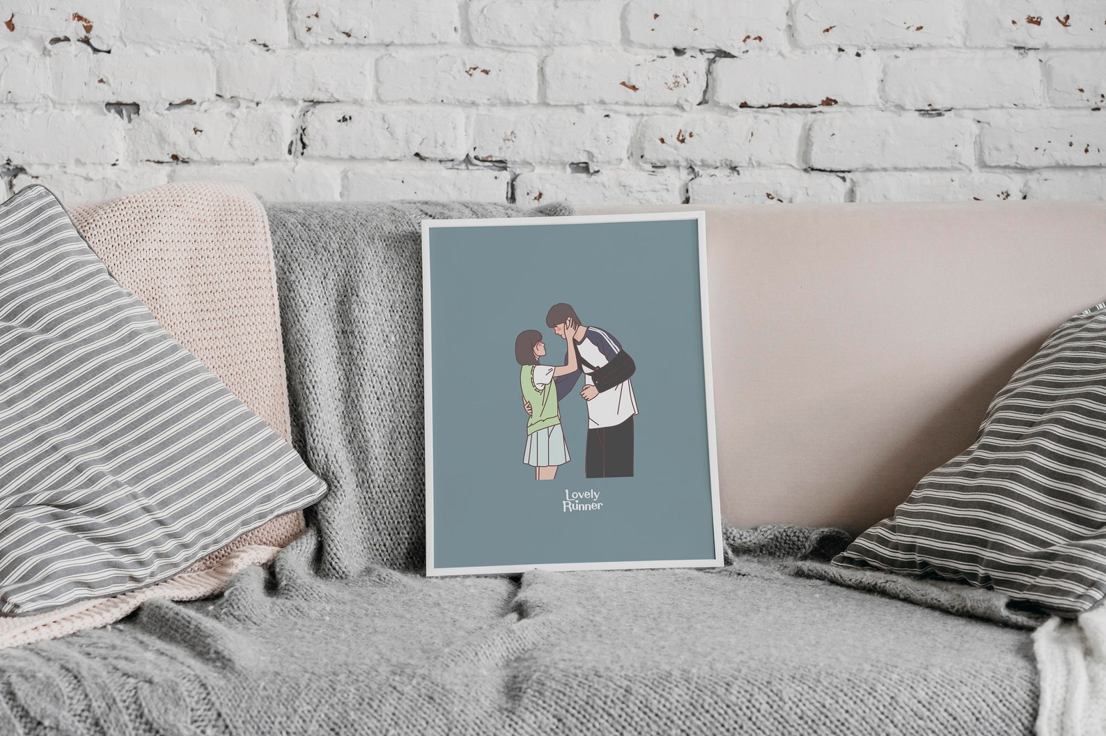 K-drama Lovely Runner Printable Illustration Digital Download - Etsy