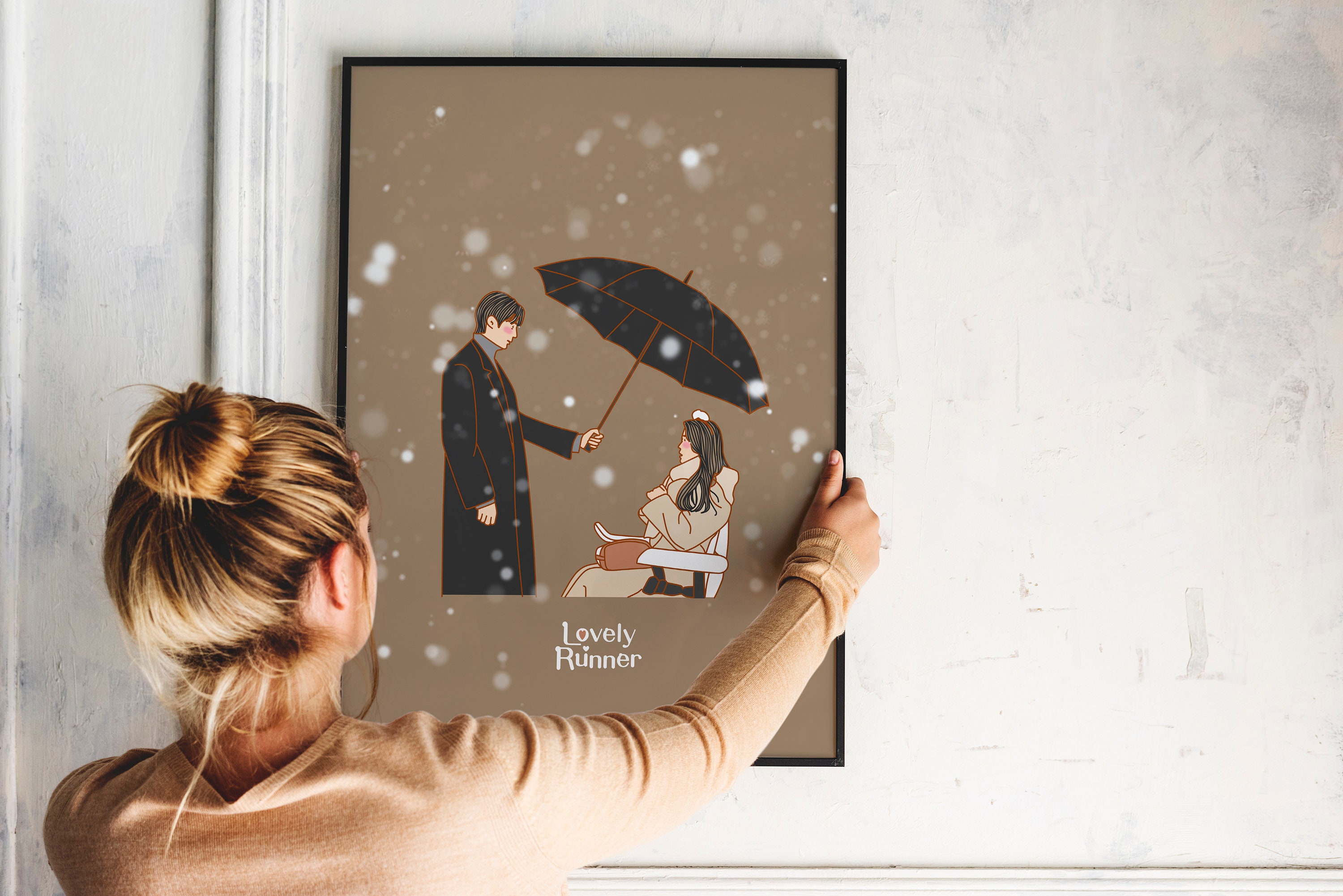 K-drama Lovely Runner Printable Illustration Digital Download - Etsy