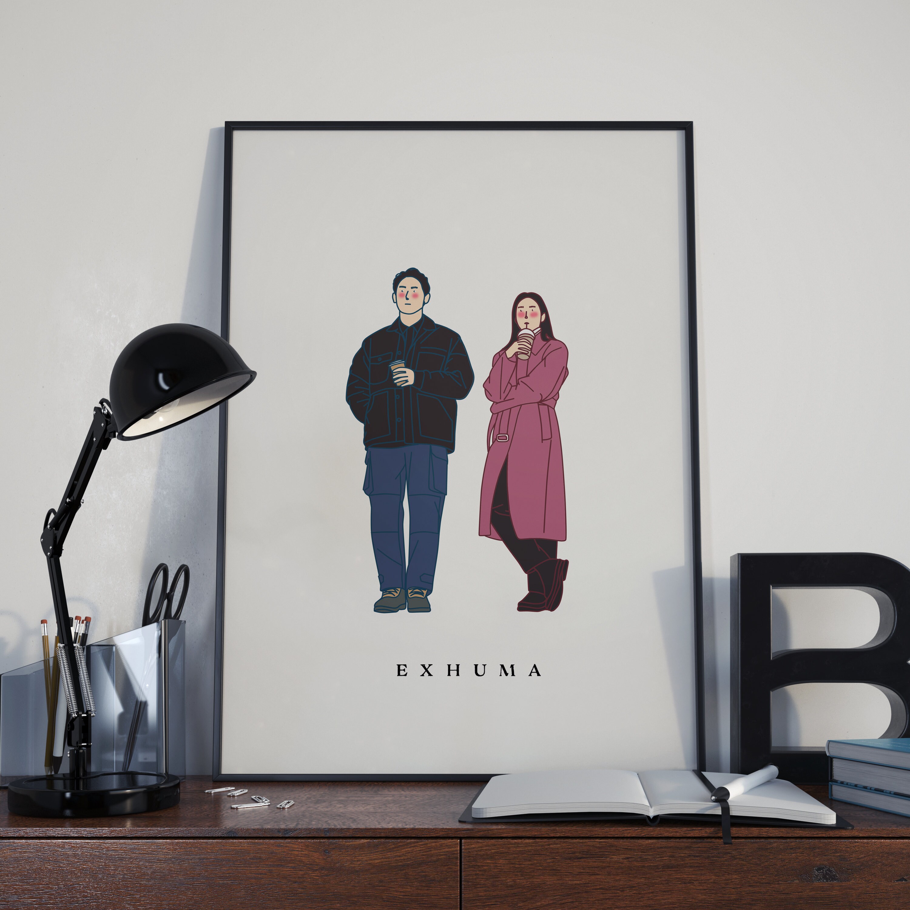 K-movie Exhuma Printable Illustration Digital Download - Etsy