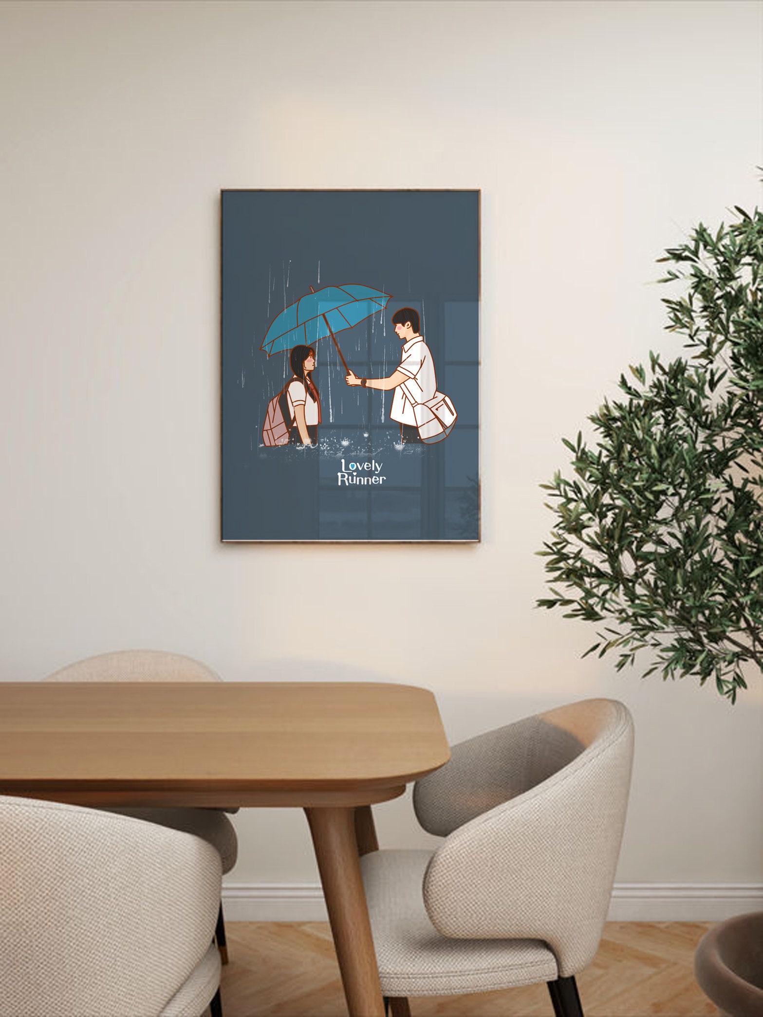 K-drama Lovely Runner Printable Illustration Digital Download - Etsy