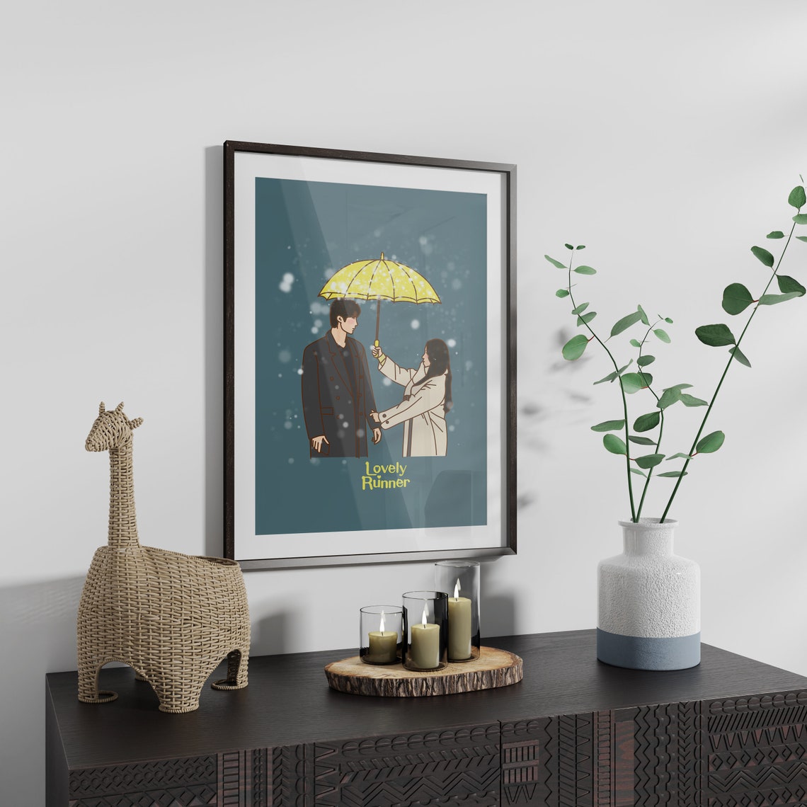 K-drama Lovely Runner Printable Illustration Digital Download - Etsy