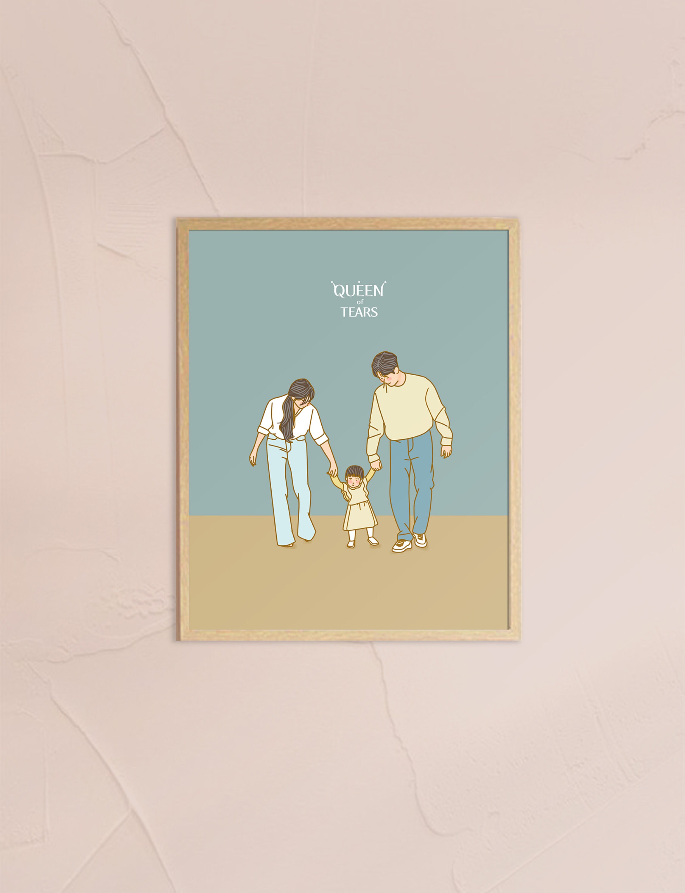 K-drama Queen of Tears Printable Illustration Digital Download - Etsy