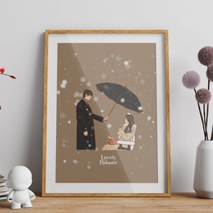 K-drama Lovely Runner Printable Illustration Digital Download - Etsy