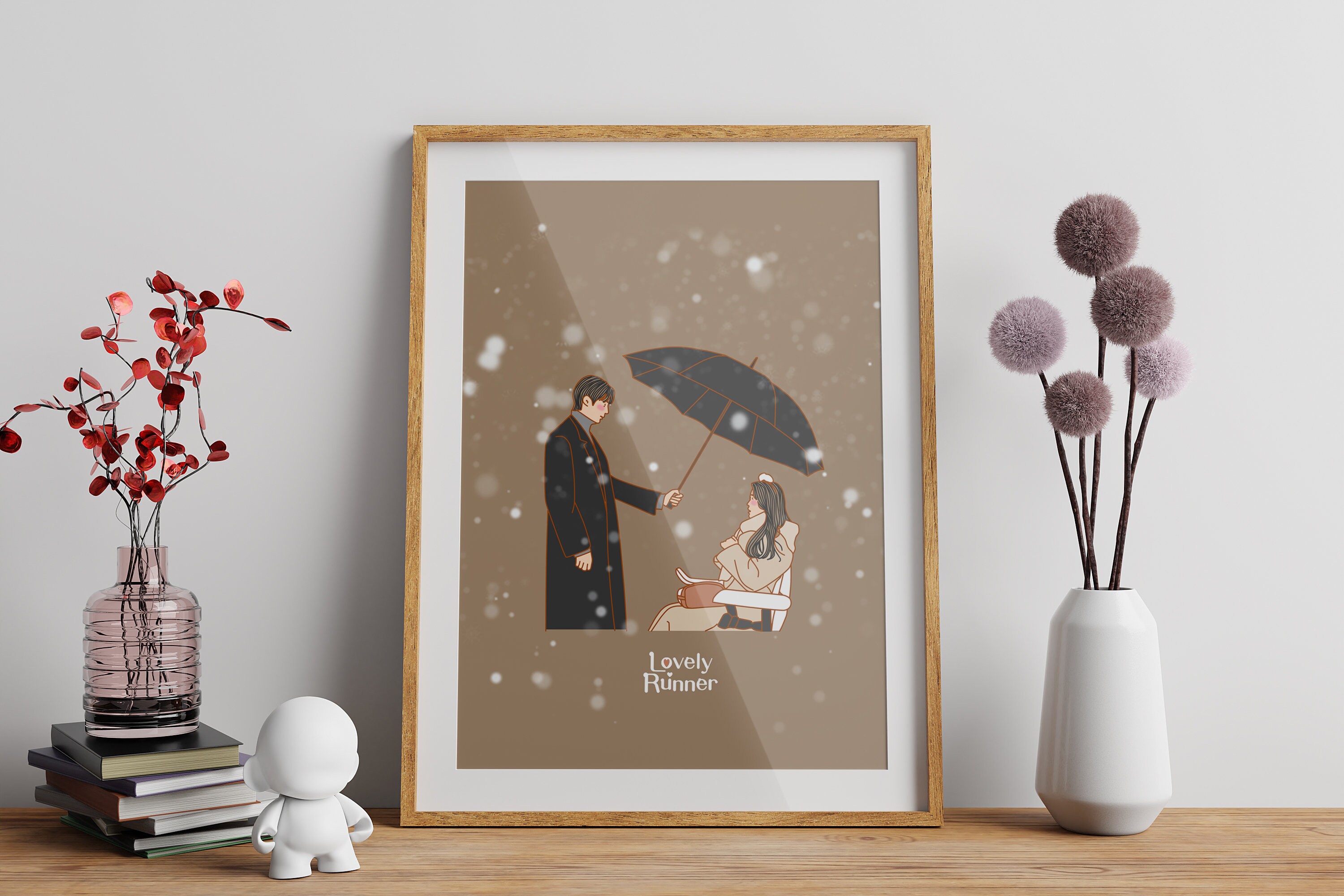 K-drama Lovely Runner Printable Illustration Digital Download - Etsy