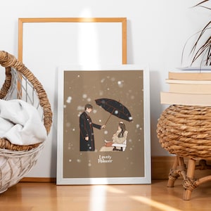 K-drama Lovely Runner Printable Illustration Digital Download - Etsy