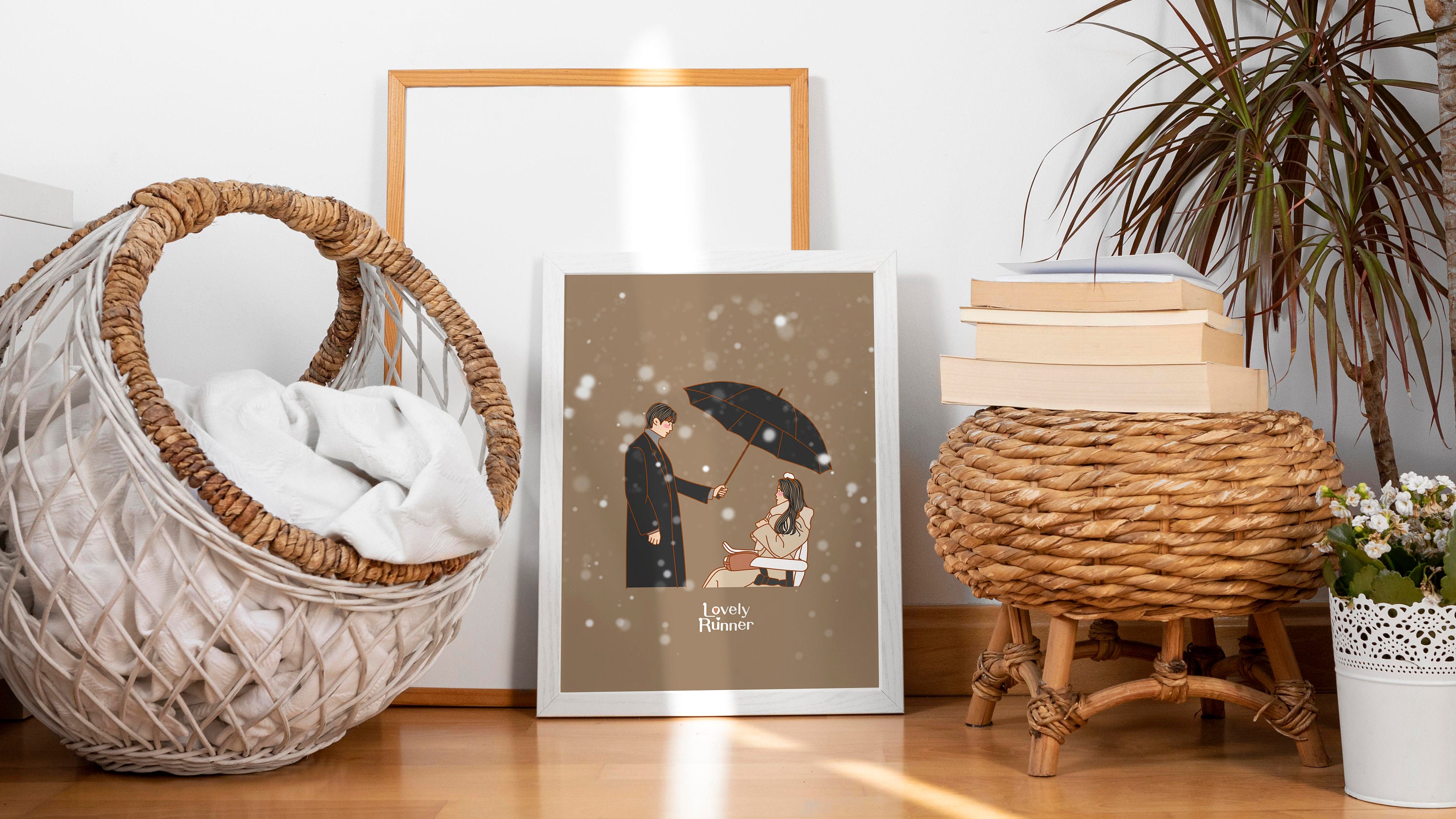 K-drama Lovely Runner Printable Illustration Digital Download - Etsy