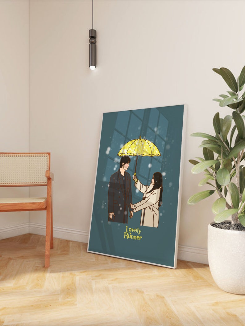 K-drama Lovely Runner Printable Illustration Digital Download - Etsy