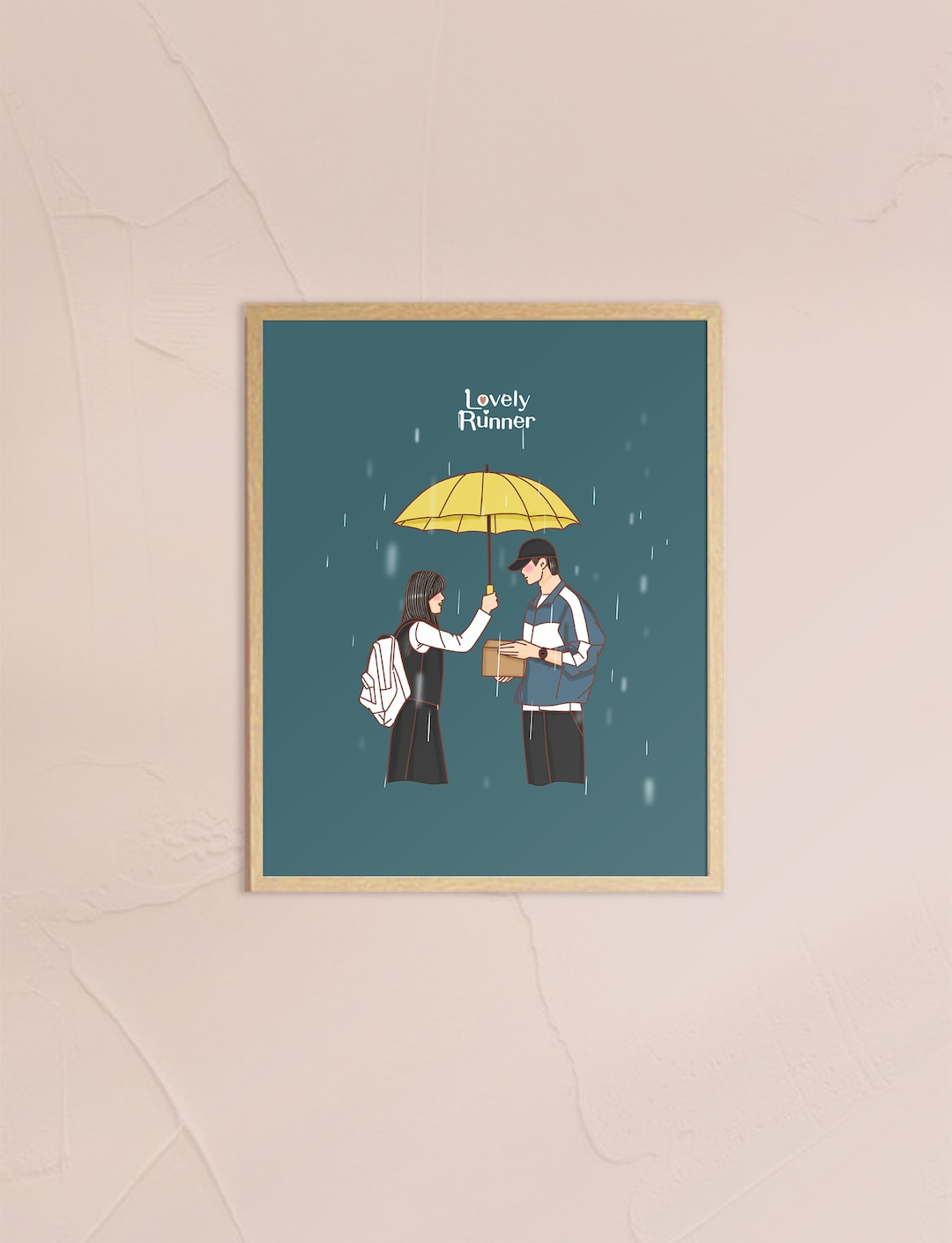 K-drama Lovely Runner Printable Illustration Digital Download - Etsy