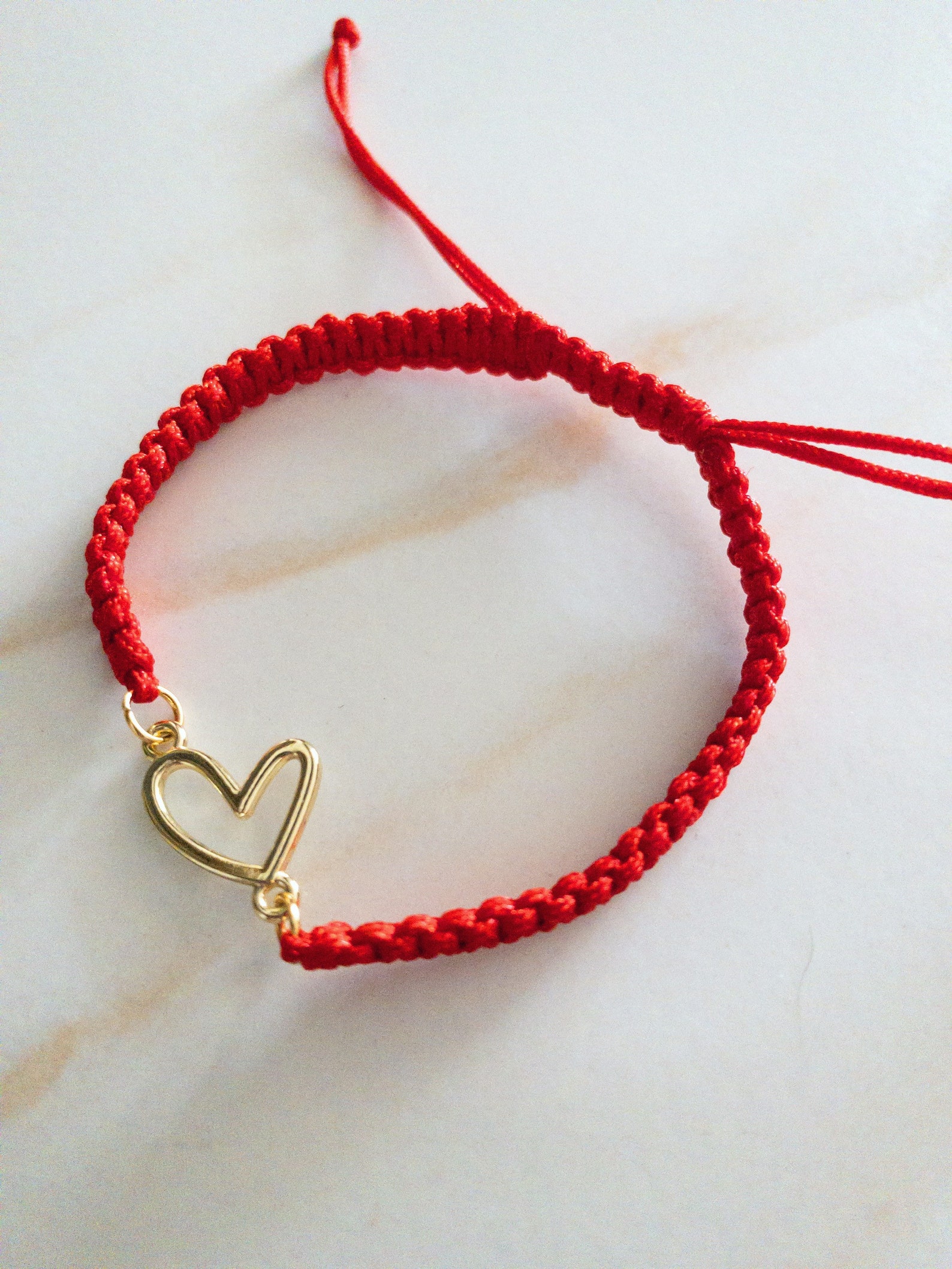 Pulcera roja / pulcera con dije / pulcera de corazón / pulcera | Etsy