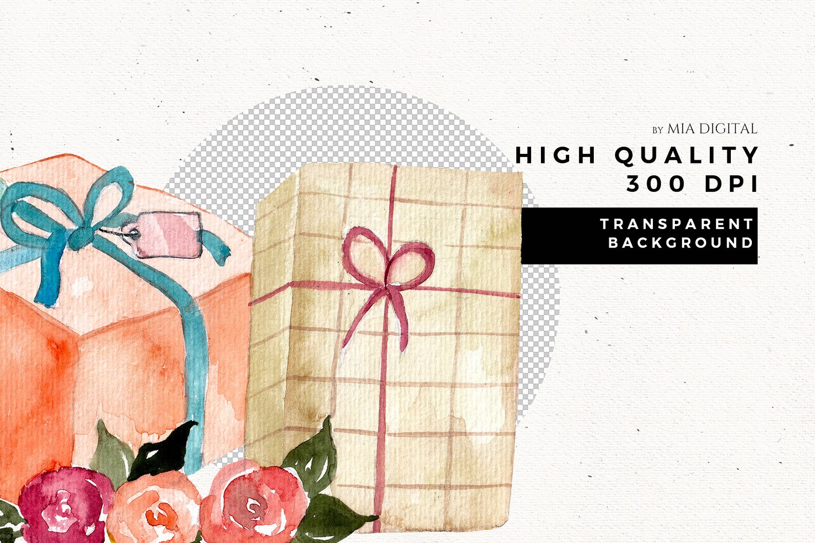 Birthday Presents Watercolor Clipart, Watercolour Birthday Gift Boxes ...