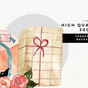 Birthday Presents Watercolor Clipart, Watercolour Birthday Gift Boxes ...