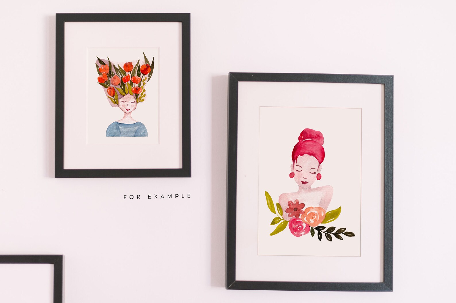 Mom With Flowers Clipart/happy Mother's Day PNG Clip Art/watercolor Mom ...