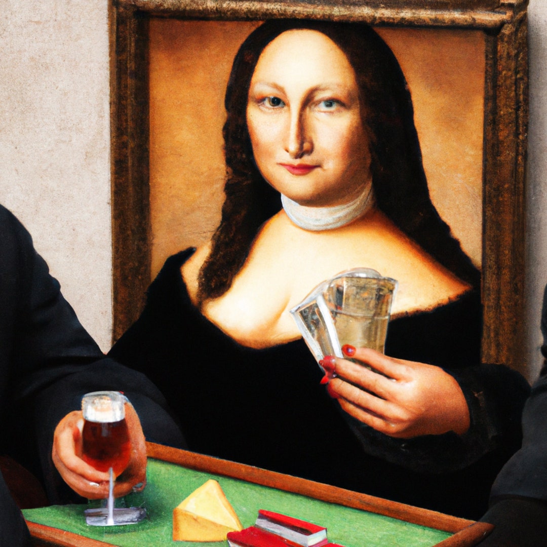 Modern Mona Lisa Digital Art Wall Print Etsy