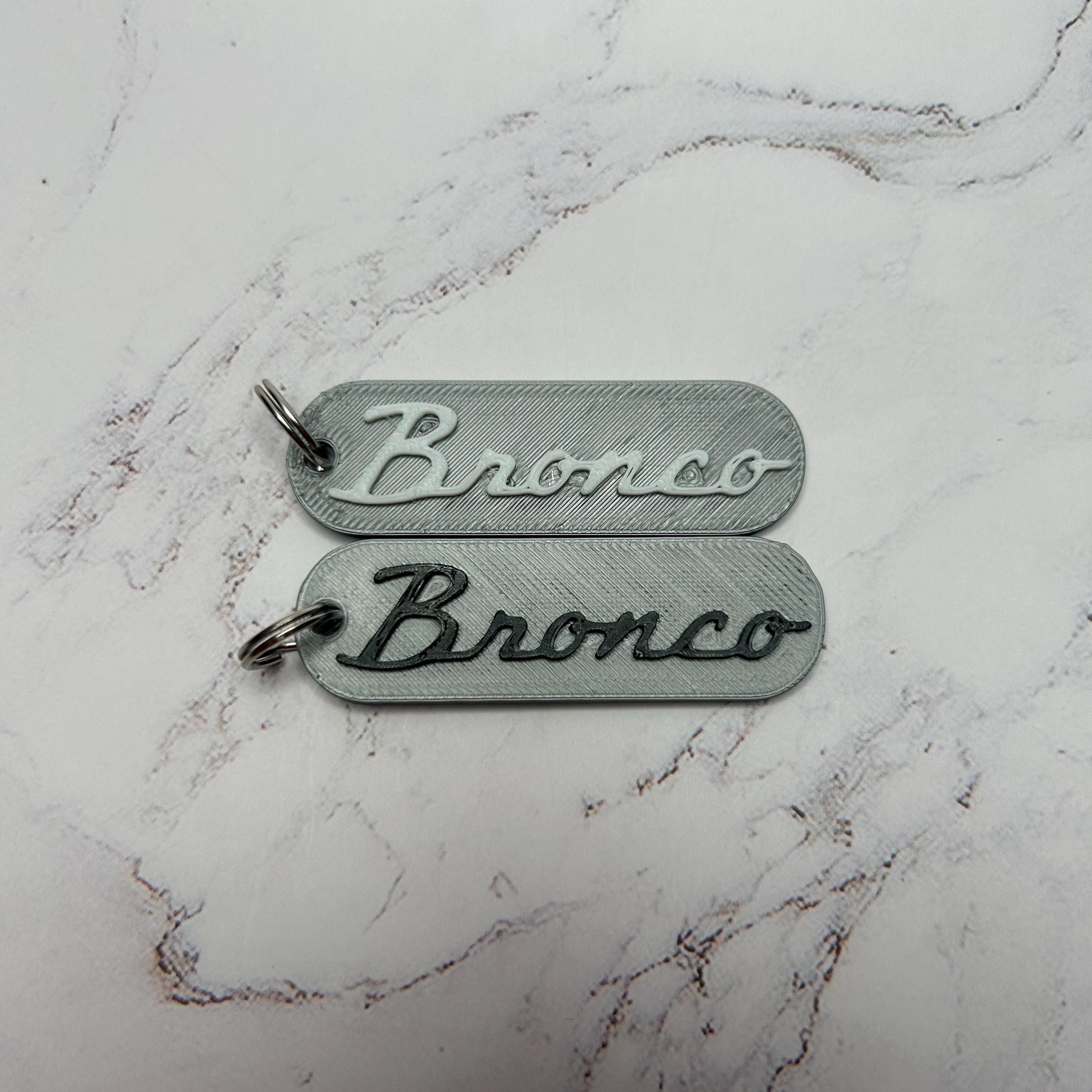 Customizable Bronco Logo Keychain: 3D Printed Ford Keyring - Etsy