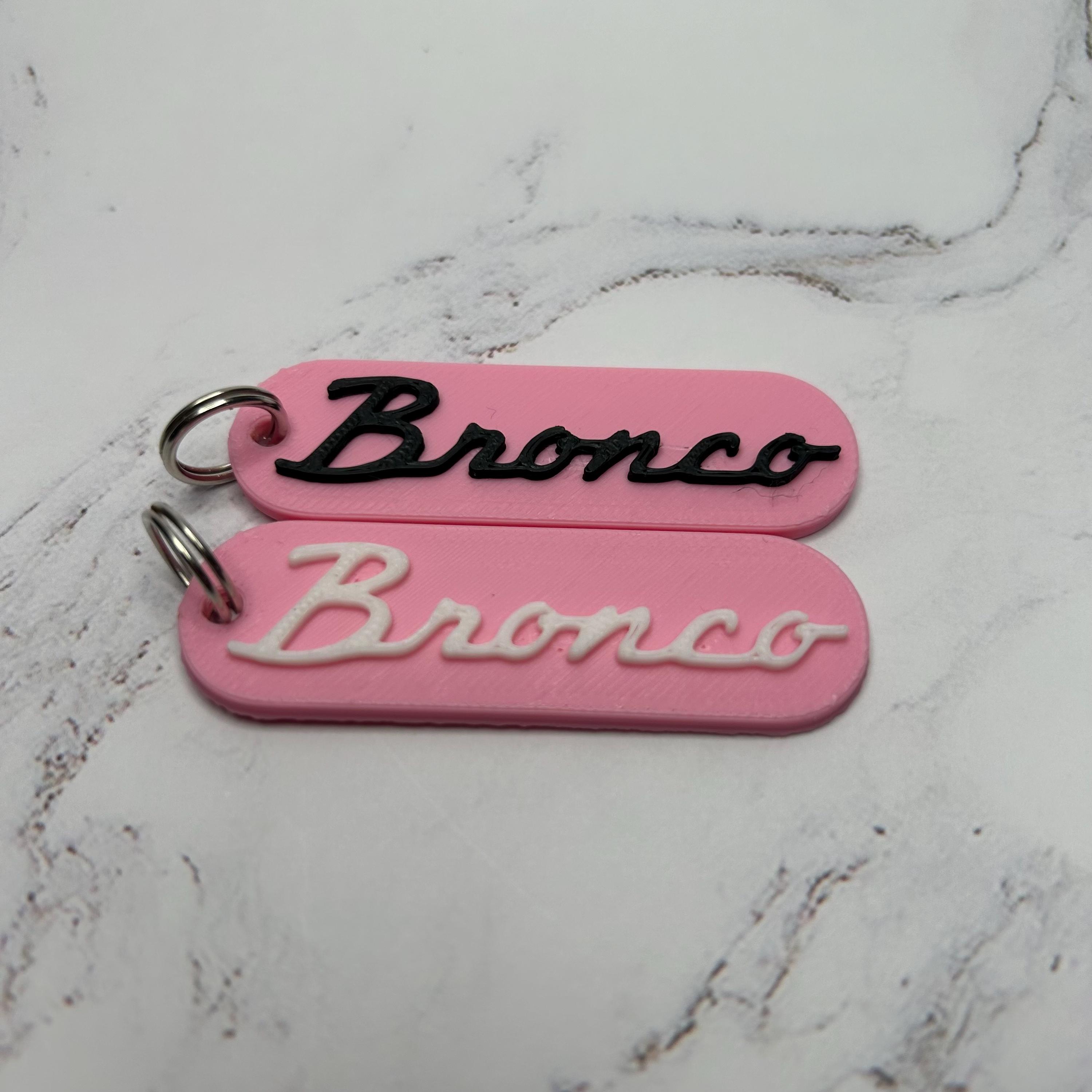 Customizable Bronco Logo Keychain: 3D Printed Ford Keyring - Etsy