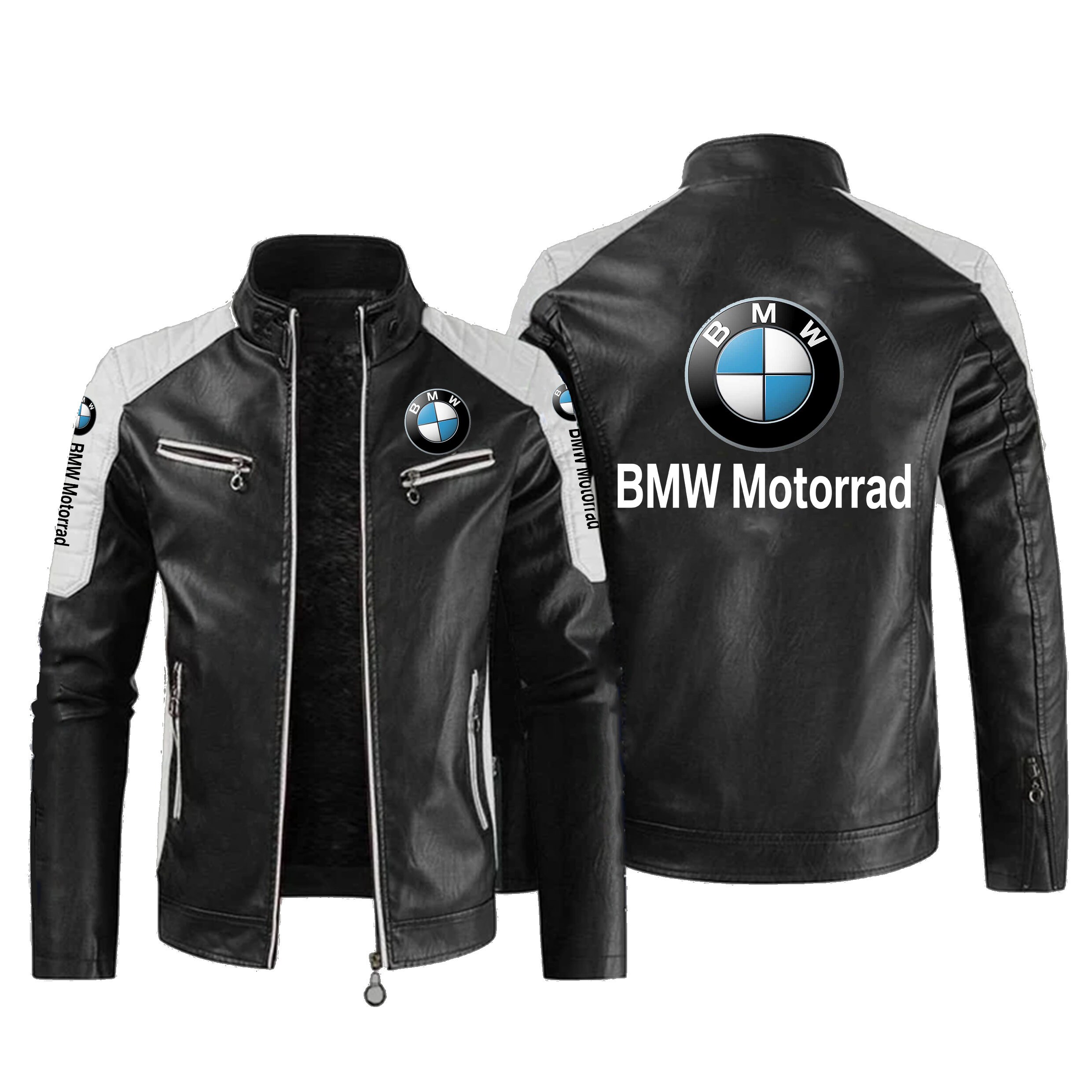 BMW Men's vintage Leather Jacket 80s - e-century2u.com